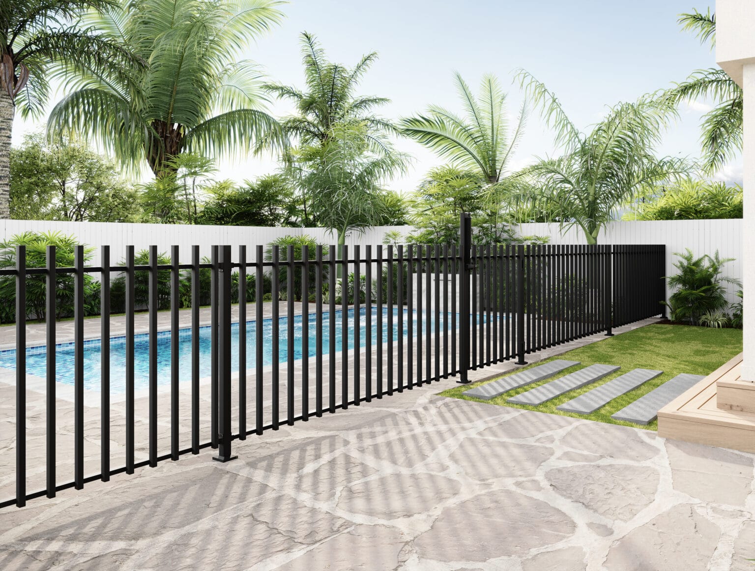 Batten Pool Fence Panel - ProtectorAl